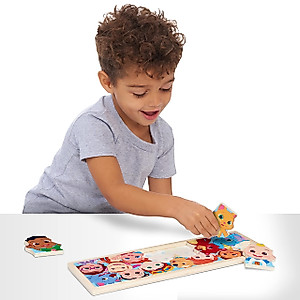 CoComelon Play-A-Long Wooden Puzzle, 15-Pieces, Recycled Wood, Officially Licensed Kids Toys for Ages 18 Month by Just Play