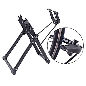 Cross Land Wheel Holder Bicycle Wheel Maintenance Wheel Truing Stand, Bike/Bicycle Tire Truing Stand, Foldable Home Mechanic Truing Stand Suitable for 16" - 29" 700C Wheels, Professional Bicycle Rim