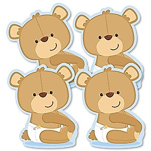Baby Boy Teddy Bear - Decorations DIY Baby Shower Party Essentials - Set of 20
