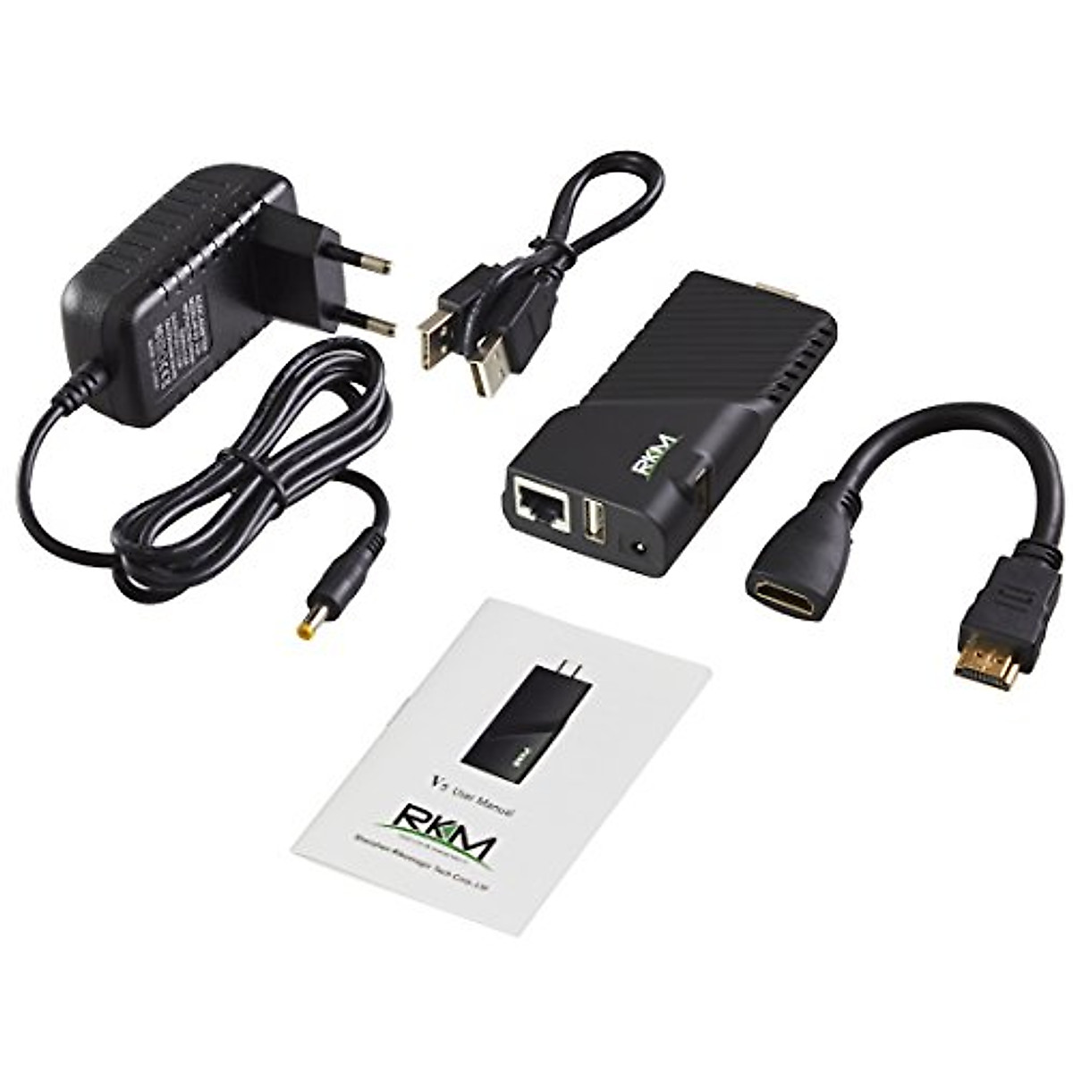 RKM Quad Core 4k Android Mini Pc with 2g Ram/16g ROM, 2.4g/5g WiFi Gbit Ethernet Bluetooth4.0 1.8ghz Hdmi Player- Smart Streaming Media Player v5