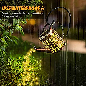 Light Solar Powered Watering Can with LED Light Solar Fairy Lights with Outdoor String Lights Hanging Solar Lantern Garden Decor Outdoor Lanterns Gifts Waterproof for Garden Patio Yard Pathway Walkway
