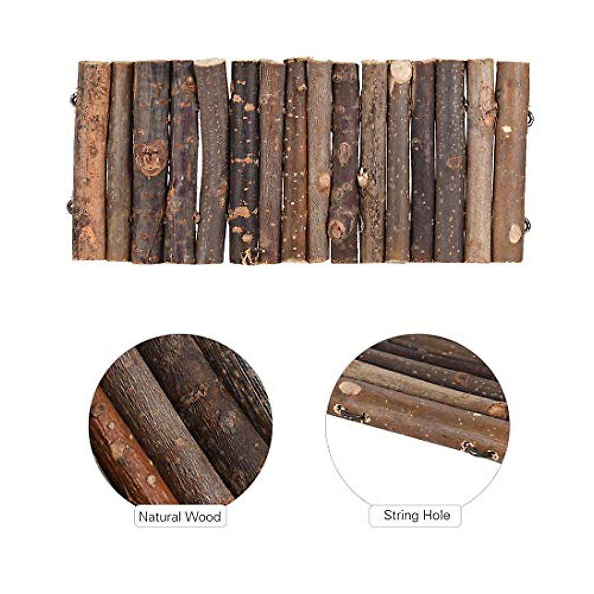 PINVNBY Guinea Pig Wooden Ladder Bridge Rabbits Hideout, House, Tunnel,Rodents Chew Toys for Bunny,Chinchillas,Hedgehogs,Ferrets,Rat and Small Animals-Extra Large(11.8 in X 20 in)