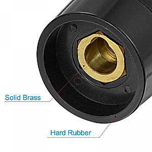 uxcell TIG Welding Cable Panel Connector Socket Quick Fitting DKJ 50-70, Black, 2Pcs