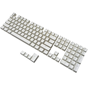 HZYZ PBT Backlit Keycaps Pudding Keyset Double Shot Cherry MX Key Caps Top Print OEM Profile for 60%/87/104/108 MX Switches Mechanical Gaming Keyboard(White Pudding)
