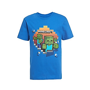 Minecraft Boys Creeper & Characters 3 Pack T-Shirt SetBlack/Gray Heather/Blue8