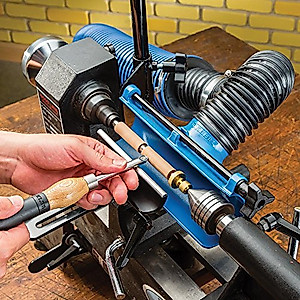 Dust Right Lathe Dust Collection System – Shop Dust Collection System Reduce the Amount of Dust in Air, Floor - Lathe Dust Collection Includes 9” Dust Scoop, Port Boom Arm, Hose Clamp, & More