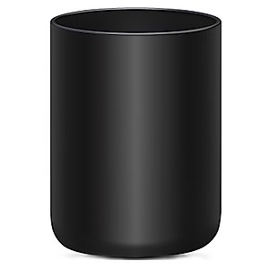 yuyuefourseas Matte Black Utensil Holder for Kitchen Counter, Ceramic Kitchen Utensil Crock for Countertop Easy to Clean, Modern Cooking Utensil Spatula HolderBy 4.4*6.3 Inch