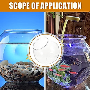 POPETPOP Fish Bowl Plastic- Transparent Small Aquarium, Small Fish Tank, Fishbowls for Betta Fish, Goldfish, Candy, Party Favors