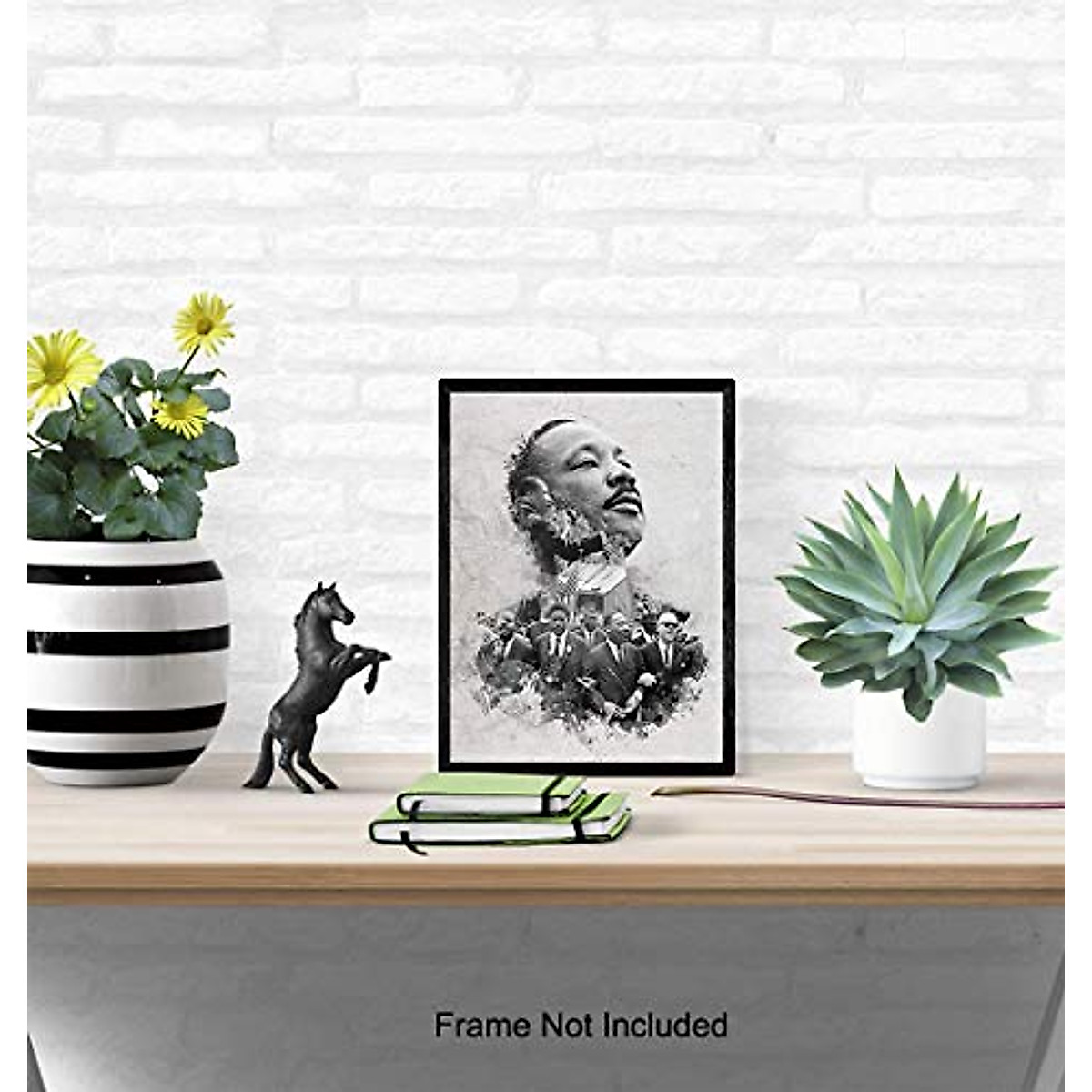 Dr Martin Luther King, MLK, Civil Rights Art - African American Wall Decor, Decoration for Living Room, Bedroom, Office - Gift for Black History Month - UNFRAMED Black Lives Matter Poster Print Photo