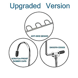 KLEVERISE 4 Pack Metal Space Saving Hangers - 8 Slots Stainless Steel Clothes Hangers Magic Cascading Hangers - Clothing Closet Space Saver Storage Extender Organizers