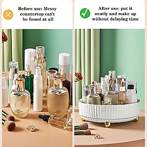 Lazy Susan Plastic Clear Rotating Turnable Cabinet Organizer - Round Turntable Storage Tray - Rotating Organizer for Makeup, Cosmetics Organizer, Turntable for Countertop Table Pantry Bathroom