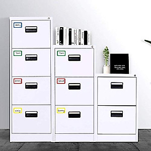 FungLam 4 Colors Plain Name Tag Stickers 200 Labels for Office, School, Teachers, Meeting and Mailing