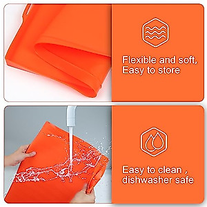 Slitunk Griddle Mat for Blackstone Grill - 36 Inch Food Grade Silicone Mat Protective Griddle Cover for Blackstone - Protect Griddle from Rodents, Insects, Heavy Duty Cooking Protective Cover (ORANGE)