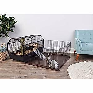 Oxbow Enriched Life Small Animal Playpen - Leakproof Floor Cover for Rabbits, Guinea Pigs & Other Small Pets (Extra Large)