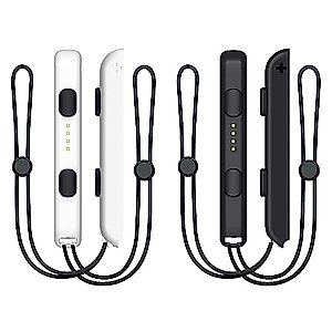 Joycon Wrist Straps for Switch, Replacement for Joy Con Strap 4 Pack, Adjustable Switch Joycon Wrist Strap(Black and White)