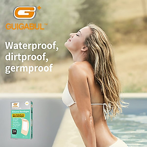 Silicone Adhesive Bandages for Elderly Sensitive Skin - Painless Removal 2''x4'' Extra Large 15 Counts Waterproof and 15 Counts Flexible Fabric Bandages by G+ GUIGABUL - Hypoallergenic - Latex Free