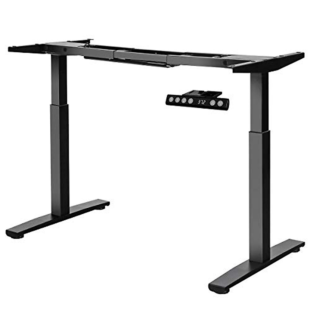 Tangkula Dual Motor Electric Standing Desk Frame, Height & Width Adjustable Motorized Sit Stand Desk Base, Ergonomic Standing Up Workstation w/Memory Controller
