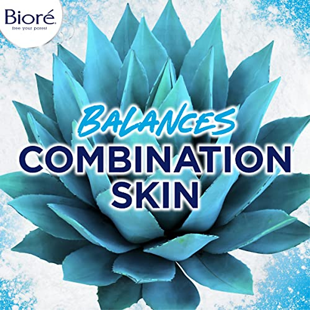 Bioré Daily Blue Agave + Baking Soda Face Wash, Balancing Pore Facial Cleanser for Combination Skin, to Penetrate Pores & Gently Exfoliate Skin, 6.77 Ounce (Pack of 3) White
