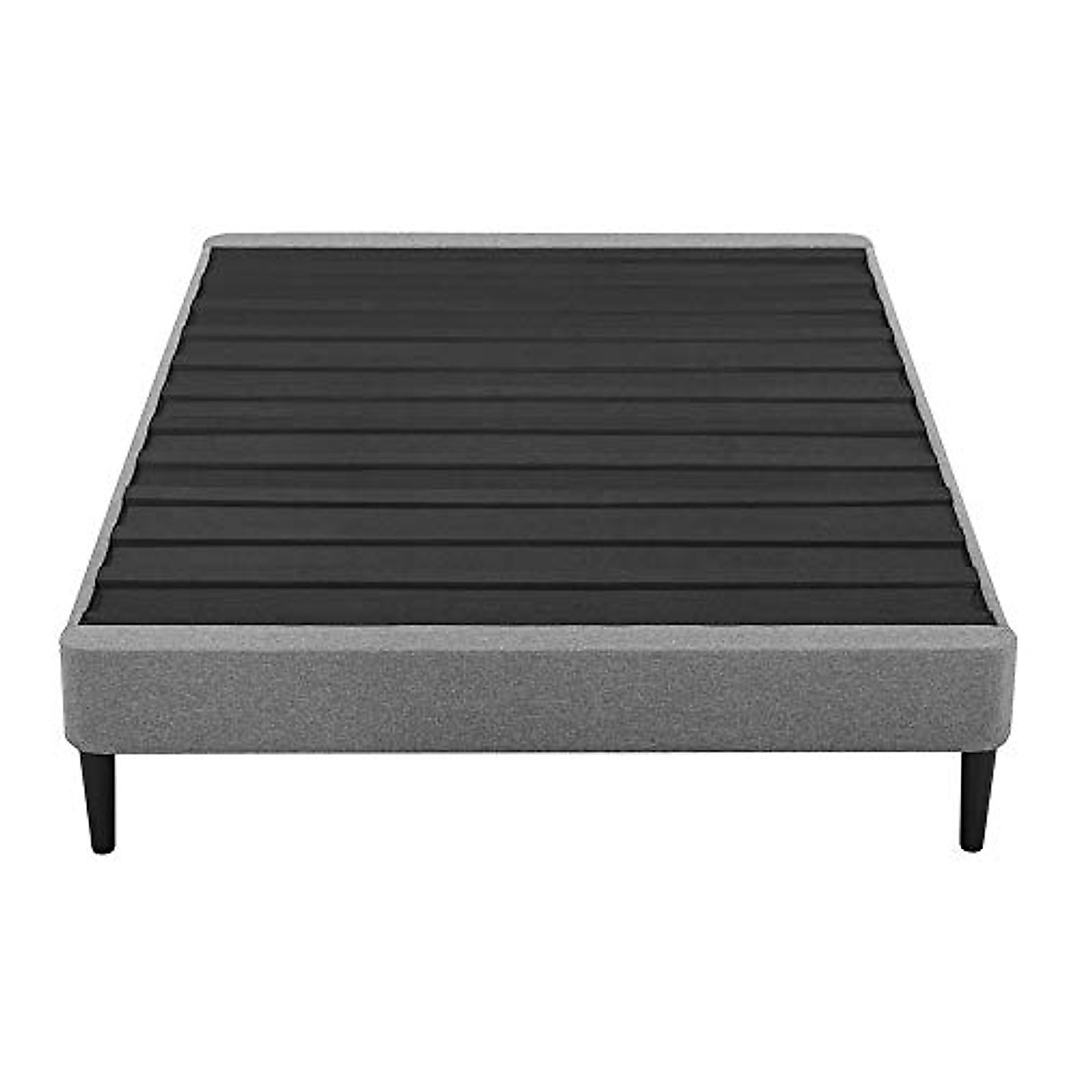 Classic Brands Palmetto Upholstered Platform Bed Frame/Mattress Foundation/Wood Slat Support/No Box Spring Needed, Light Grey, Full