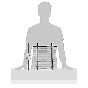 iDesign Axis Steel Over the Cabinet Storage Basket Organizer for Kitchen, Pantry, Bathroom, Office, Dorm Room, 7.1" x 12.2" x 14.2", Chrome