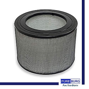 PUREBURG Replacement True HEPA Filter Kit Compatible with Honeywell 24000 50250-S, H13 Activated carbon Pre-Filter Air Clean Dust VOCs
