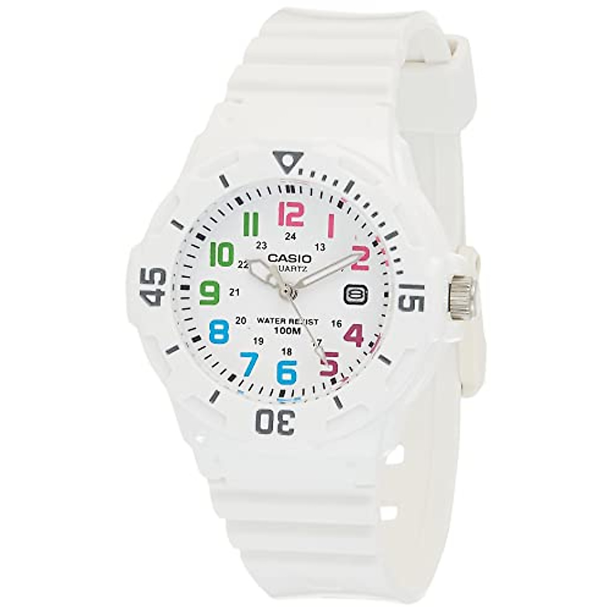 Casio LRW200H-7B Women's Dive Surf Series Sports White Dial White Strap Date Watch