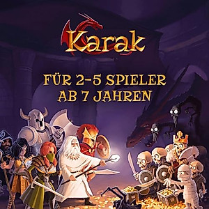 Karak | A Dungeon Crawler Game for Kids from Kosmos Games | Competitive Role-Playing Fantasy Game for 2 to 5 Players Ages 7+ | Dice-Rolling Mechanism | Ideal for Families | 2-Language, German/English