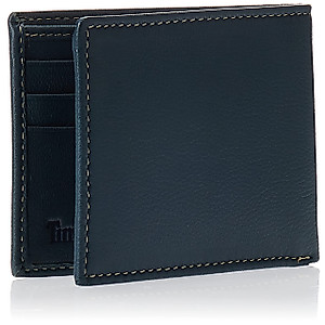Timberland Men's Blix Slimfold Leather Wallet, Navy, One Size