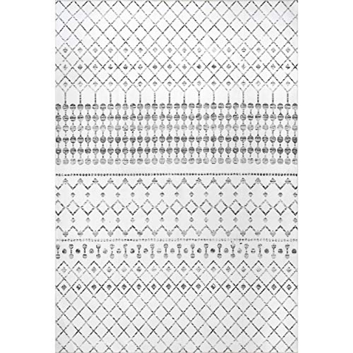 nuLOOM Moroccan Blythe Machine Washable Accent Rug, 2' x 3', Grey
