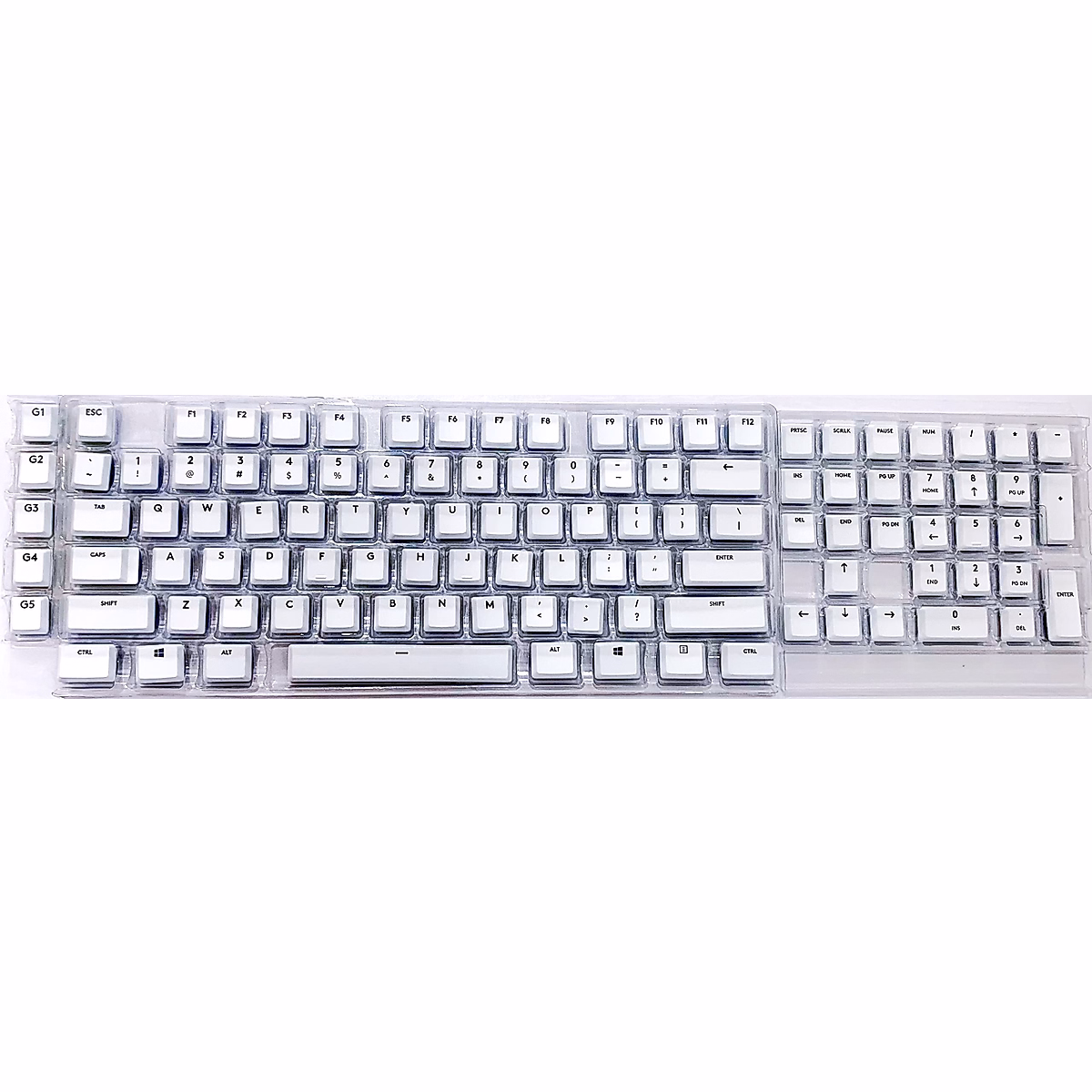 wj forG915 Full Set of 109/87 Keycaps Replacement G915/G913/G815/G813 TKL RGB Gaming Mechanical Keyboard (109 Keys White G915)