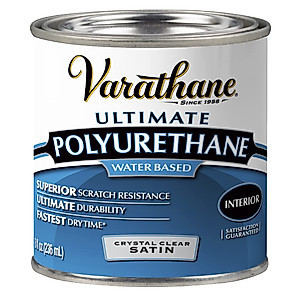Varathane 200261H Water-Based Ultimate Polyurethane, Half Pint, Satin Finish