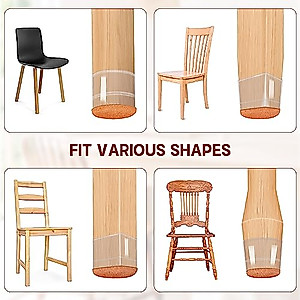 2023 New Chair Leg Floor Protectors 16Pcs- Silicone Chair Leg Protectors for Hardwood Floors - Chair Leg Caps Protectors - Furniture Leg Feet Protection Cover - Felt Furniture Pads Silicone Caps - M