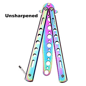 LEYAOAndizhich Folding Colorful Tool, Tactical Stainless Steel Folding Butterfly-Open Style, Best Balance and Inertia, Great for Beginners