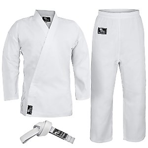 Hawk Sports Karate Uniform, Lightweight Karate Gi with Belt for Kids and Adults, Ideal for Martial Arts Training and Sparring, Durable Training Gear, Size 5 (5'9''/170lbs)