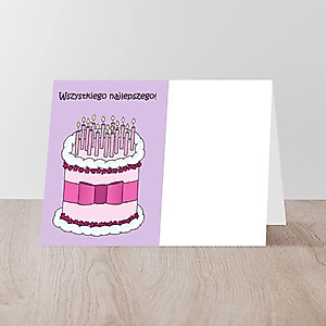 CafePress Polish Happy Birthday Greeting Cards Folded Greeting Card Matte