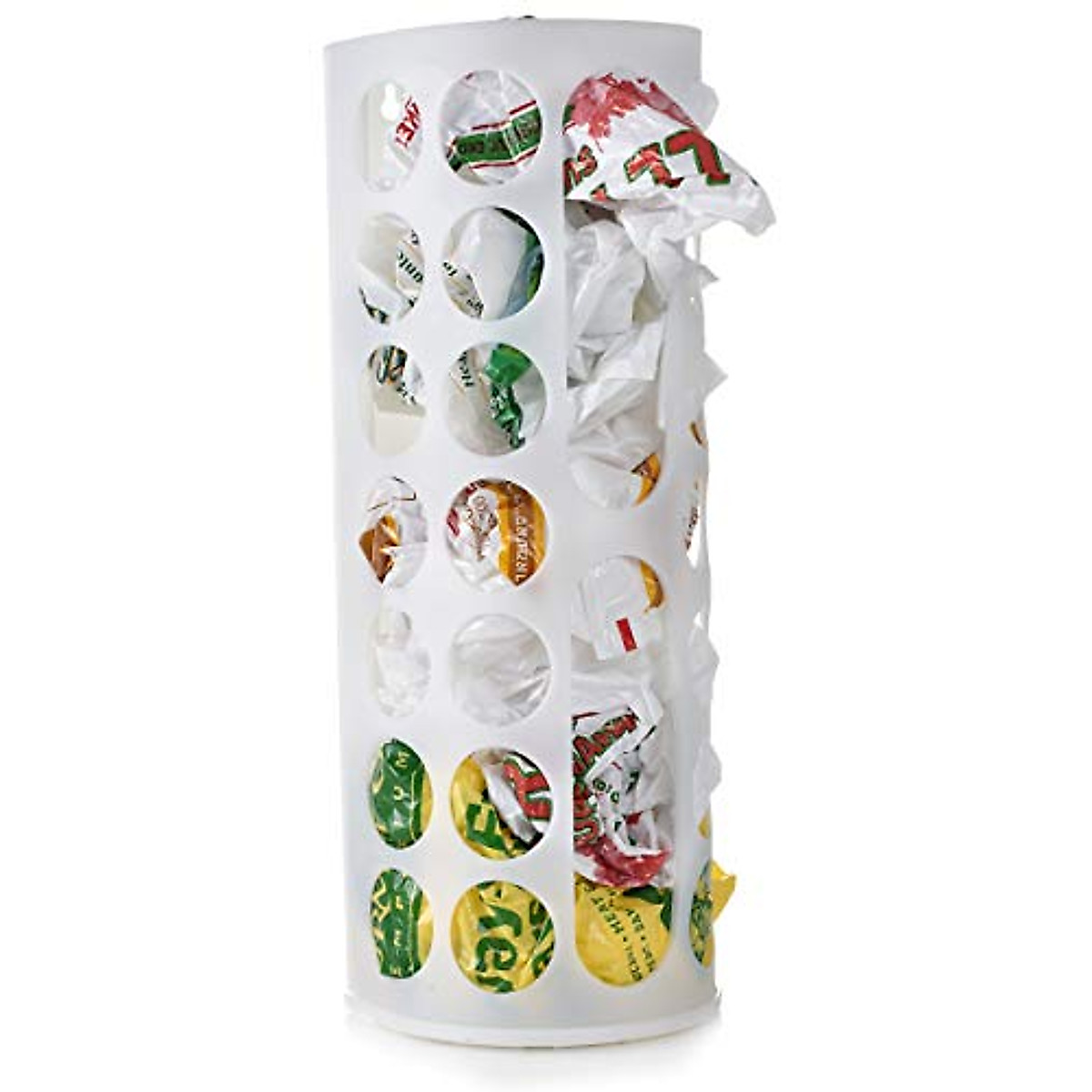 Grocery Bag Storage Holder - This Large Capacity Bag Dispenser Will Neatly Store Plastic Shopping Bags and Keep Them Handy for Reuse. Access Holes Make Adding or Retrieving Bags Simple and Convenient.