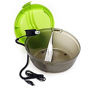 AA Aquarium Dog Water Bowl, Sharp Lime Green/Translucent Black, 1 Count (Pack of 1), (DH020)