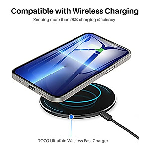 TOZO Compatible for iPhone 13 Pro Max Case 6.7 inch Hard Cover 0.35mm World's Thinnest Protect Shell Semi Transparent Light Weight Thin Cover with Matte Finish Black