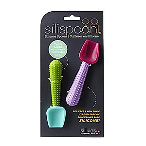GoSili Silicone Spoon Set, Nontoxic and Dishwasher Safe, 2 Count