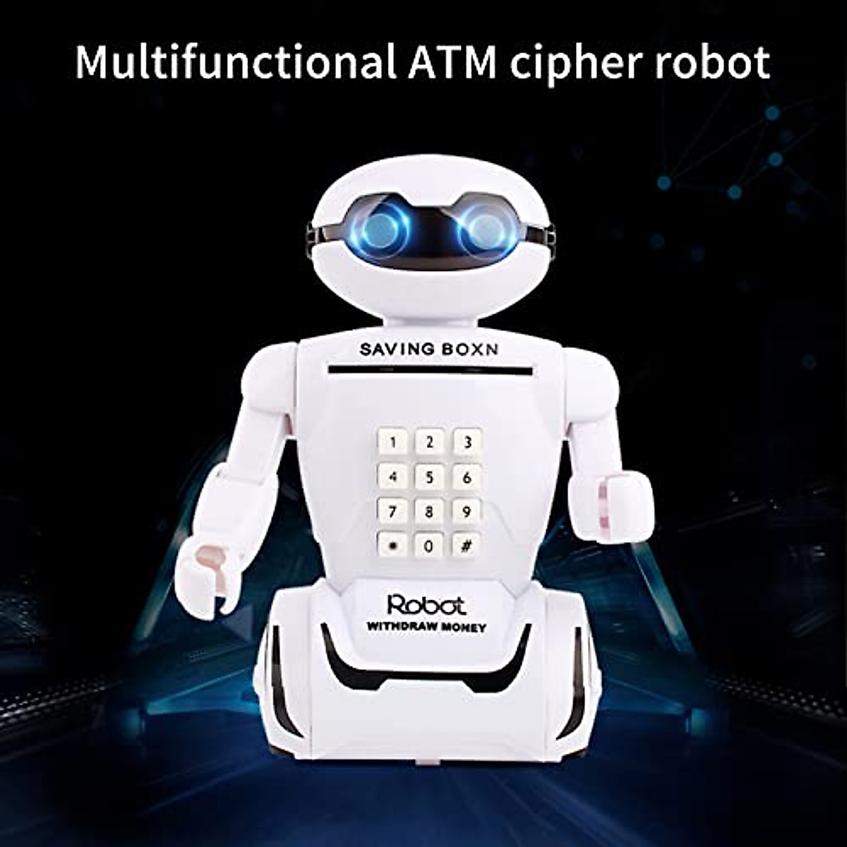 ZSEM Smart Robot for Kids RC Robot Desk Lamp Dancing Walking Singing Reable Toys ATM Saving Box with Passwo for Boys Girls Christmas Educational Gift