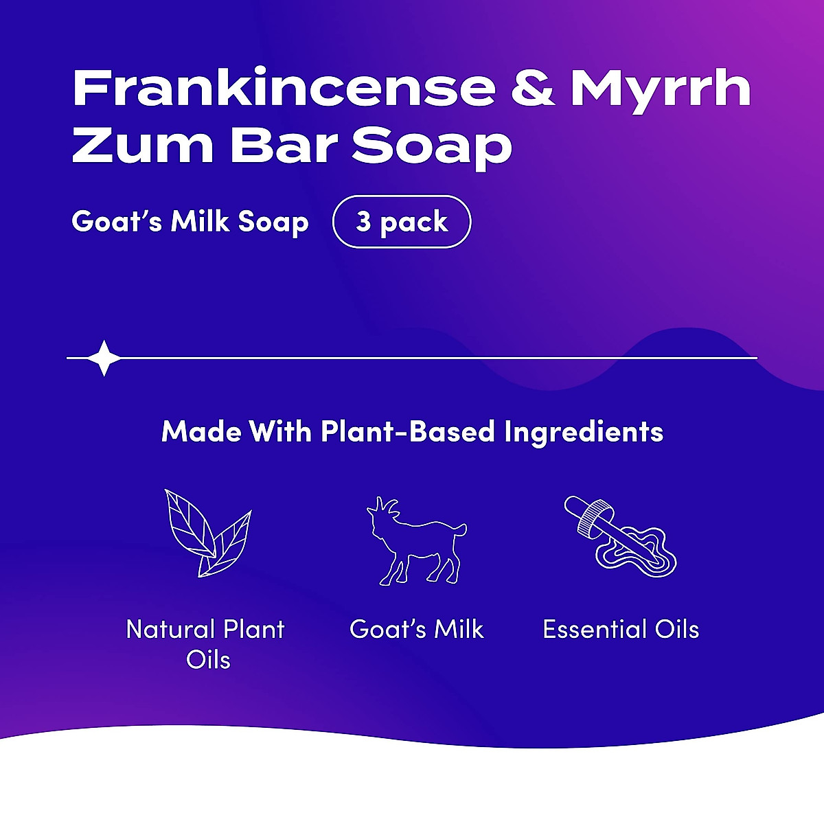 Zum Bar Goat's Milk Soap - Frankincense and Myrrh - 3 oz (3 Pack)