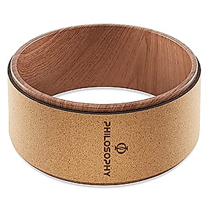 Philosophy Gym 13-inch Professional Yoga Wheel Roller - Cork/Wood Grain