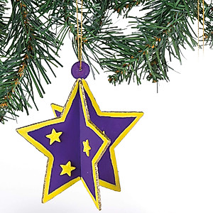 Baker Ross EF927 3D Wooden Christmas Tree - Pack of 6, Decoration Kits, Christmas Arts and Crafts for Kids to Decorate and Personalize