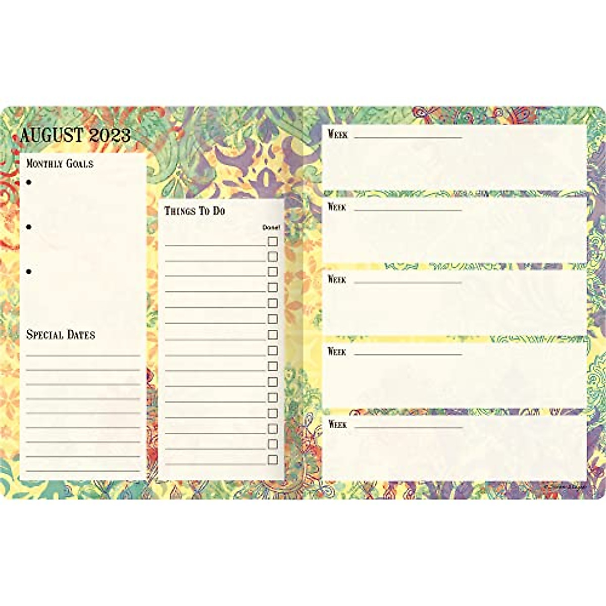 WSBL Bohemian 2024 Monthly Planner (24997050010)