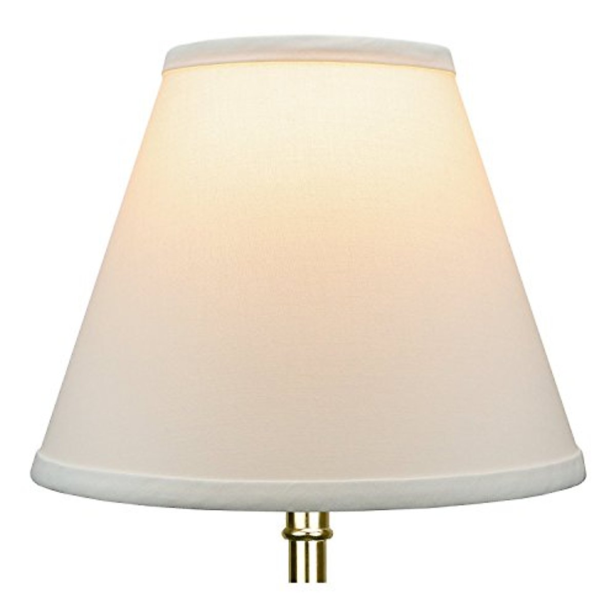 FenchelShades.com Lampshade 5" Top Diameter x 10" Bottom Diameter x 8" Slant Height with Clip-On Attachment for Standard Edison-Style Lightbulb (Linen Ivory)