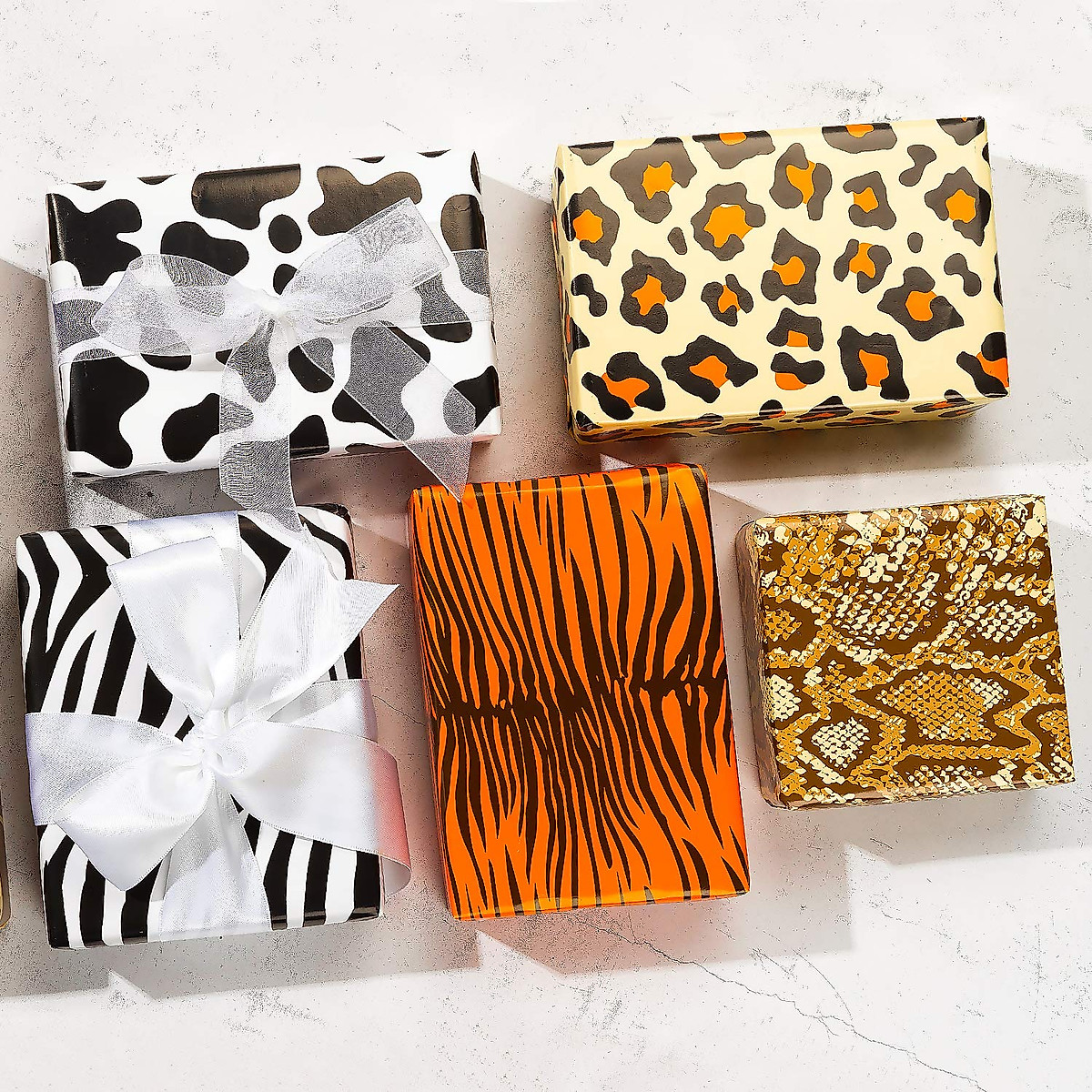 WRAPAHOLIC Wrapping Paper Sheet - Animal Prints for Birthday, Holiday, Party, Baby Shower - 1 Roll Contains 6 Sheets - 17.5 inch X 39.3 inch Per Sheet