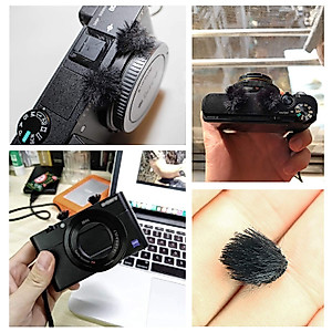 YOUSHARES Camera Mic Windscreen, 10 PCS Fur Wind Muff Wind Cover for Sony RX1 RX10 RX100 Digital Compact Cameras Built-in Microphone Outdoor Wind Filter