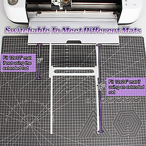 LOPASA Long Extension Tray for Cricut Maker 3 and Maker 24'' Cutting Mat Support, Mat Holder for 12x24 and 12x12 Mat, Maker 3 Accessories Extender Tools