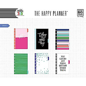 me & my BIG ideas 6 Month Calendar Extension - The Happy Planner Scrapbooking Supplies - 6 Pre-Punched Dividers - Undated Monthly & Weekly - 2 Sticker Sheets with Months and Numbers - Mini Size