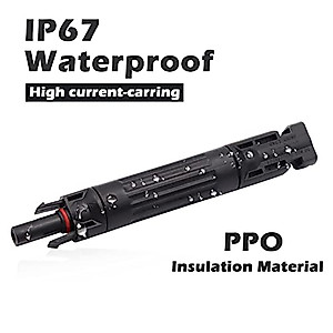 Sunxeke PV Solar Fuse Holder Connector Inline Waterproof with 10A fuse,for Solar Panel, Control Solar etc.N-001+ZTPV-25-10A